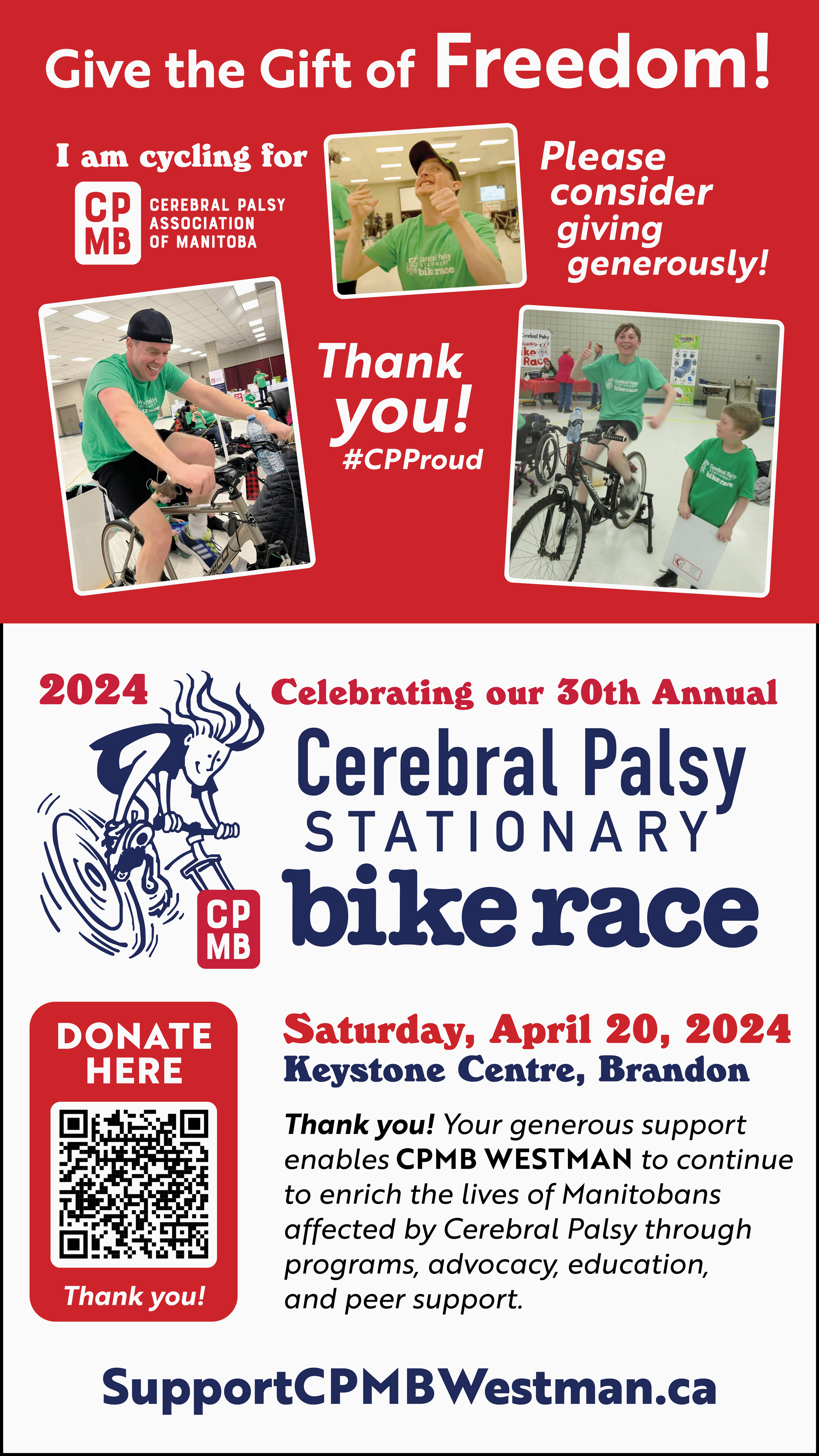 'Fun'draising - CPMB Westman Stationary Bike Race